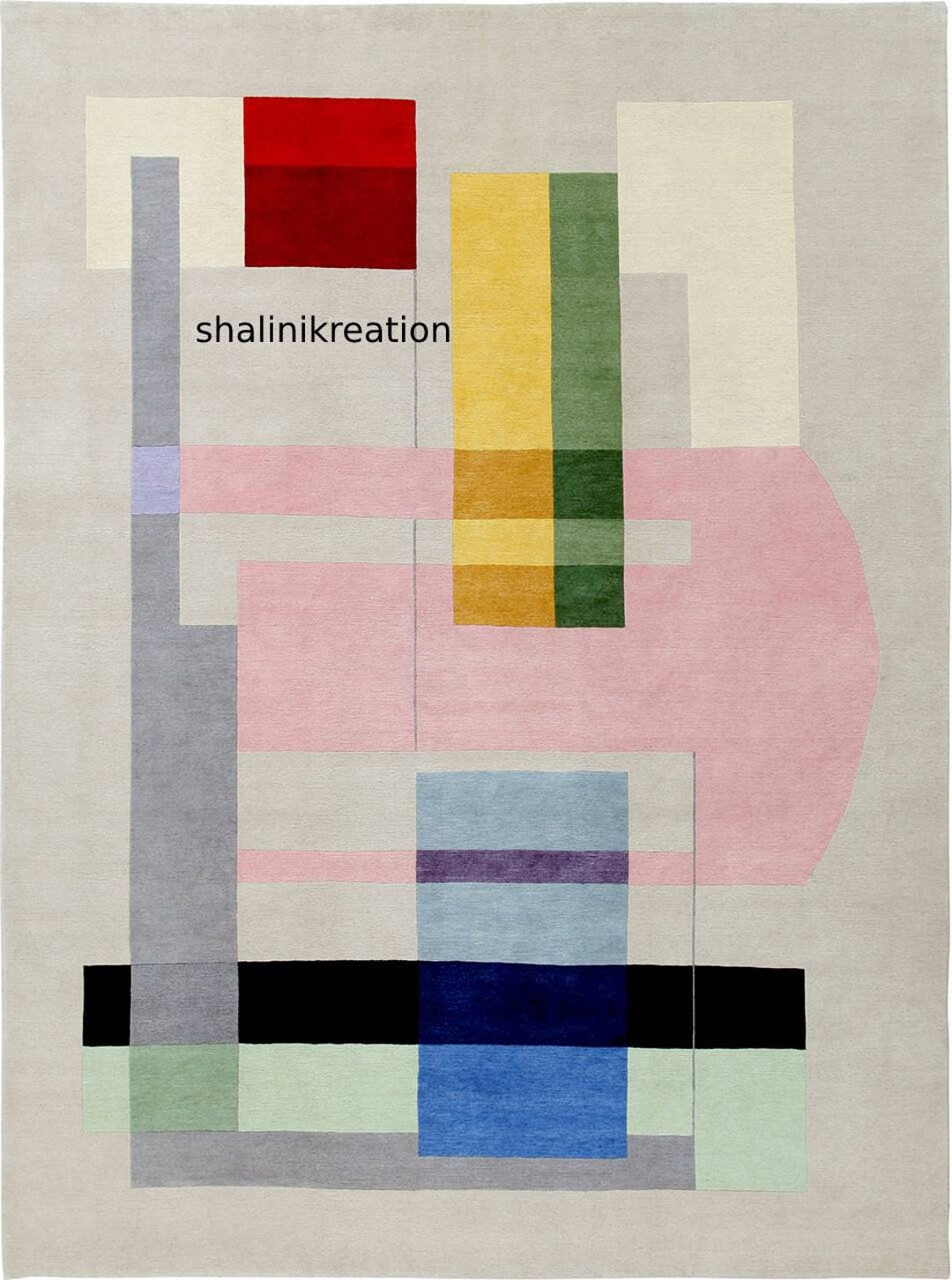 New Modern Designer Hand Tufted Area Rugs Geometrical Shape - Etsy