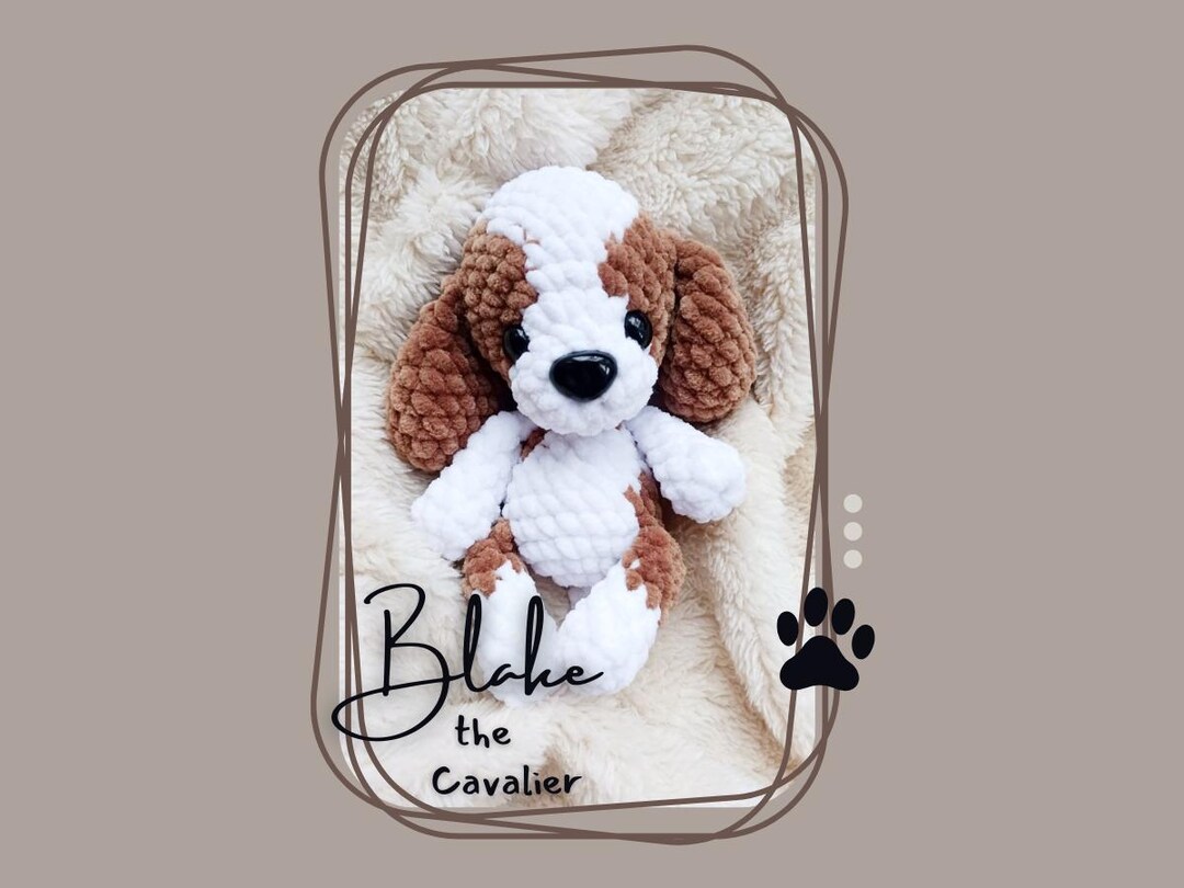 Blenheim Cavalier King Charles Spaniel - ENGLISH CROCHET PATTERN - Etsy