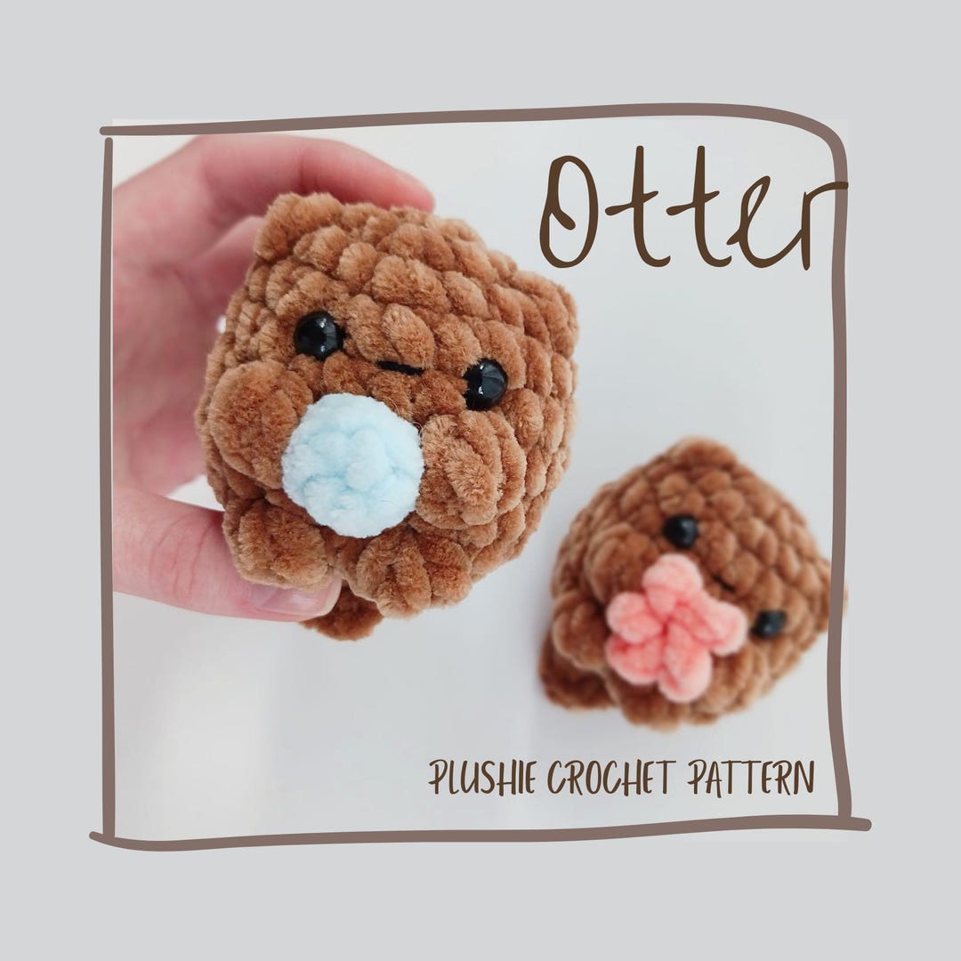 CROCHET PATTERN - Olive the Otter Mini Low-sew Amigurumi Plushie - Etsy