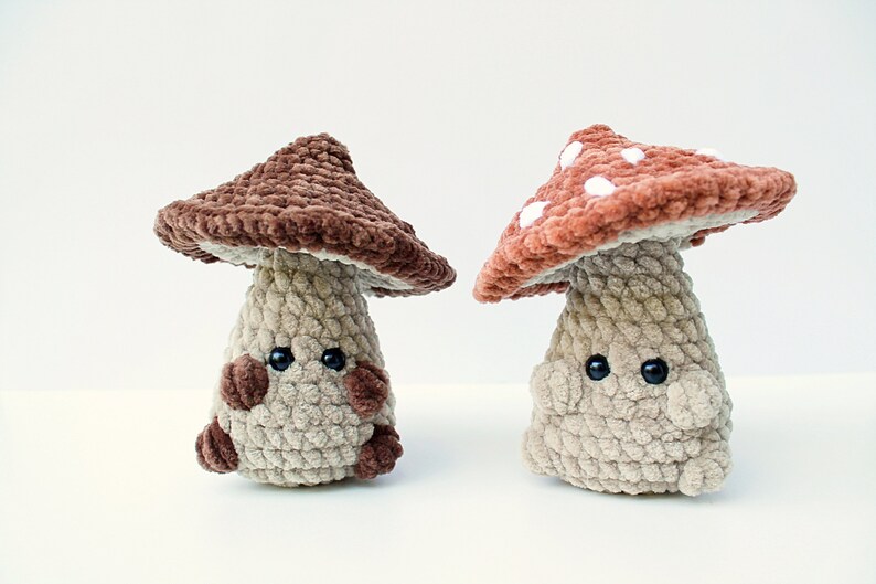 NO-SEW Crochet Pattern - Little Mushroom Plushies - Etsy