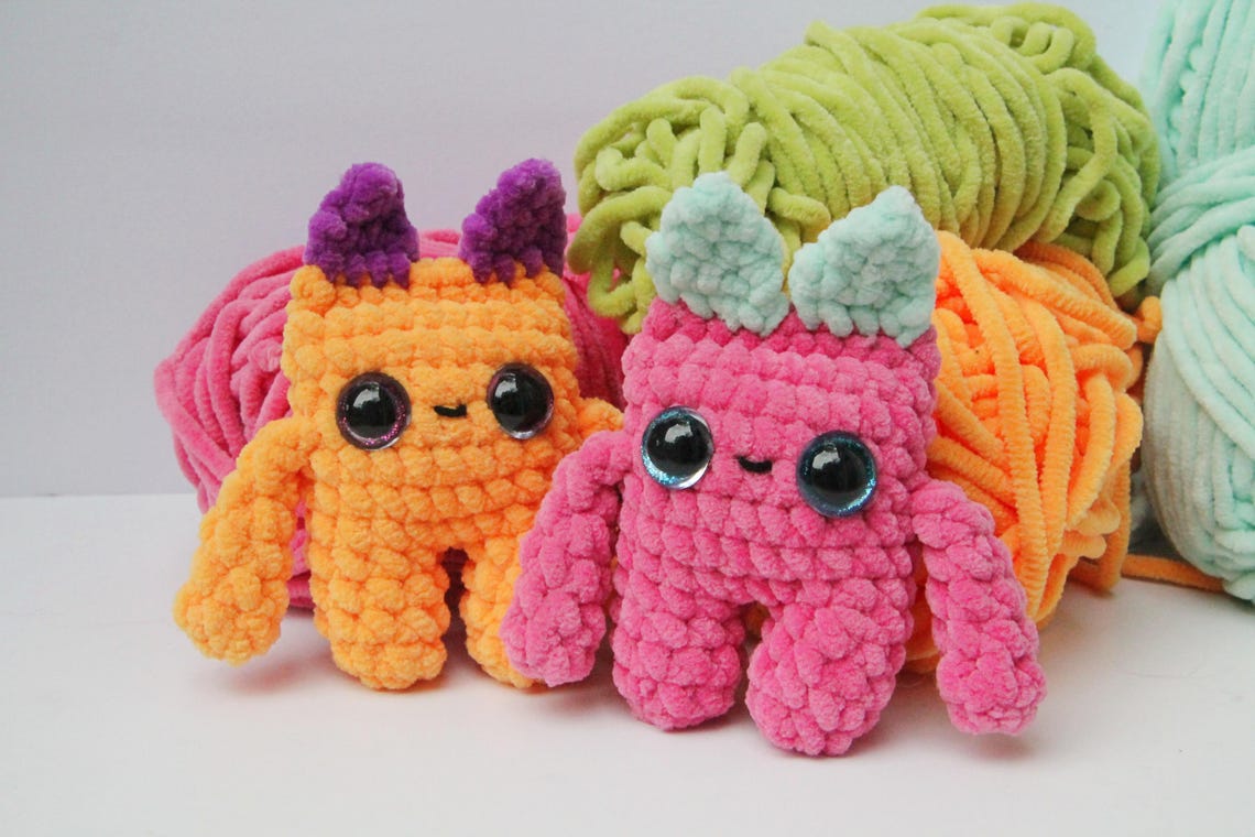 NO-SEW Crochet Pattern - Little Monster Plushies - Etsy