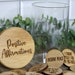 Positive Affirmation Tokens| 30 Positivity Tokens| Customizable Wooden ...