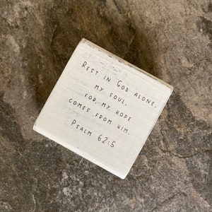 Custom Bible Scripture Mini Wood Block Sign| Rustic Home Decor| Bible ...