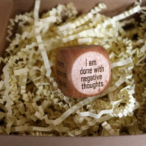 Positive Affirmation Handmade Wooden Dice| Positivity Handmade Gift ...