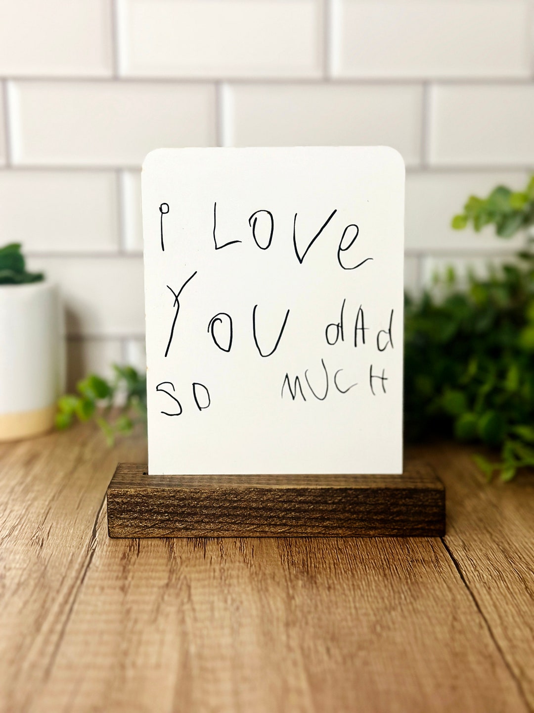Child's Handwriting Custom Sign | Personalized Handmade Engraved Sign ...