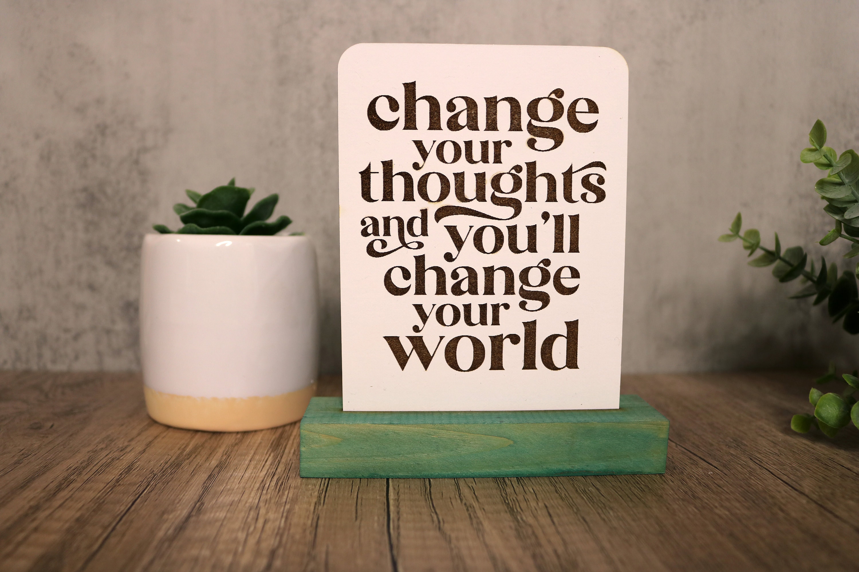 Positivity Mini Desk Signs | Inspirational Sign | Rustic Home Decor ...