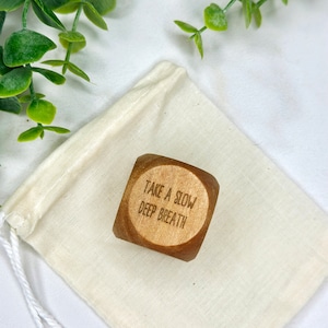 Grounding Wooden Dice | Handmade Anxiety Relief Fidget Cube ...