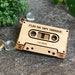 Handmade Wooden Cassette Tape Keychain Personalized Gift Play the Tape ...