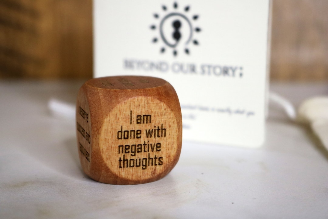 Positive Affirmation Handmade Wooden Dice| Positivity Handmade Gift ...
