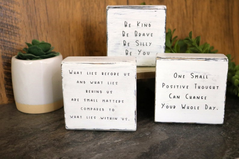 Custom Wood Block Sign Rustic Home Decor Office Decor Shelf - Etsy