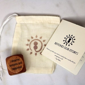 Positive Affirmation Wooden Dice| Positivity Handmade Gift| Mental ...