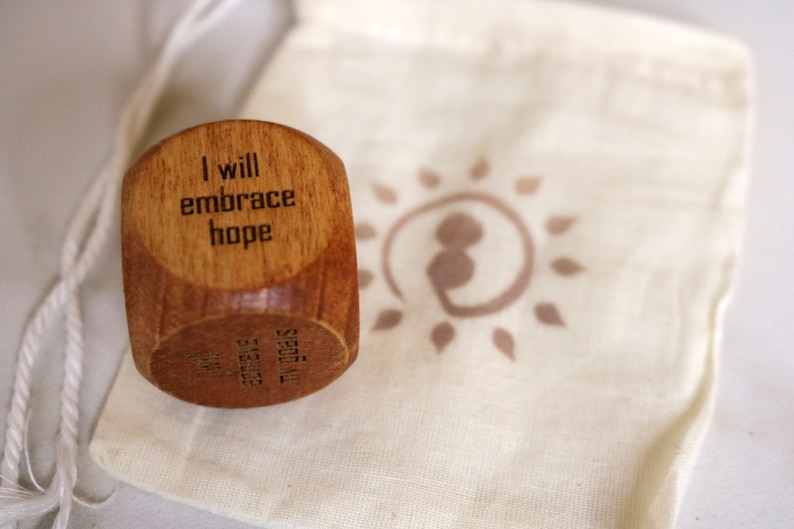 Positive Affirmation Wooden Dice| Positivity Handmade Gift| Mental ...