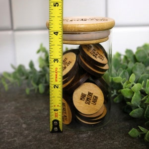 Positive Affirmation Tokens| 30 Positivity Tokens| Customizable Wooden ...