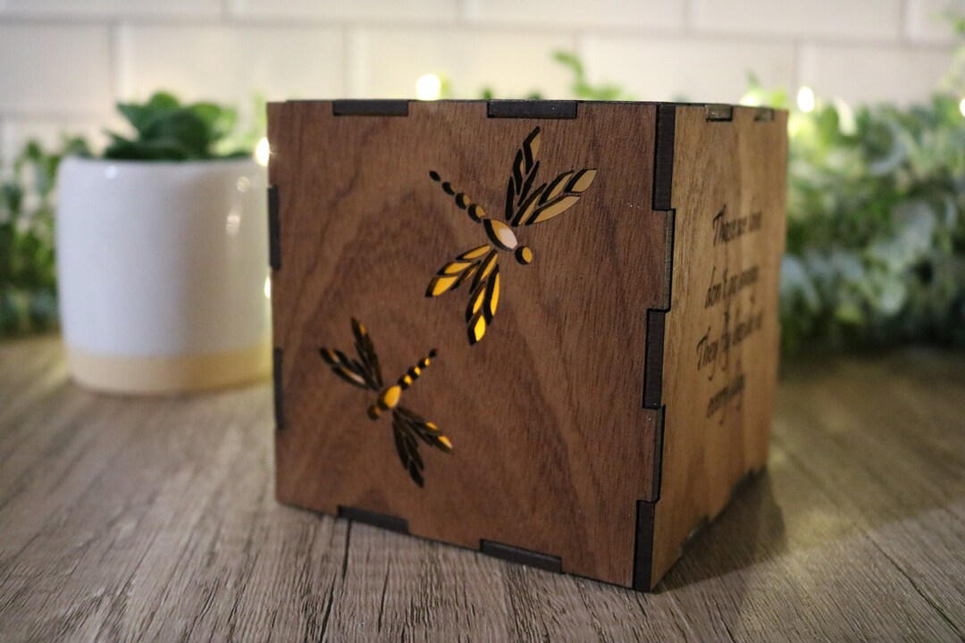 Personalized Handmade Wooden LED Lantern | Engraved Shadow Box - Etsy