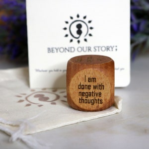 Positive Affirmation Wooden Dice| Positivity Handmade Gift| Mental ...