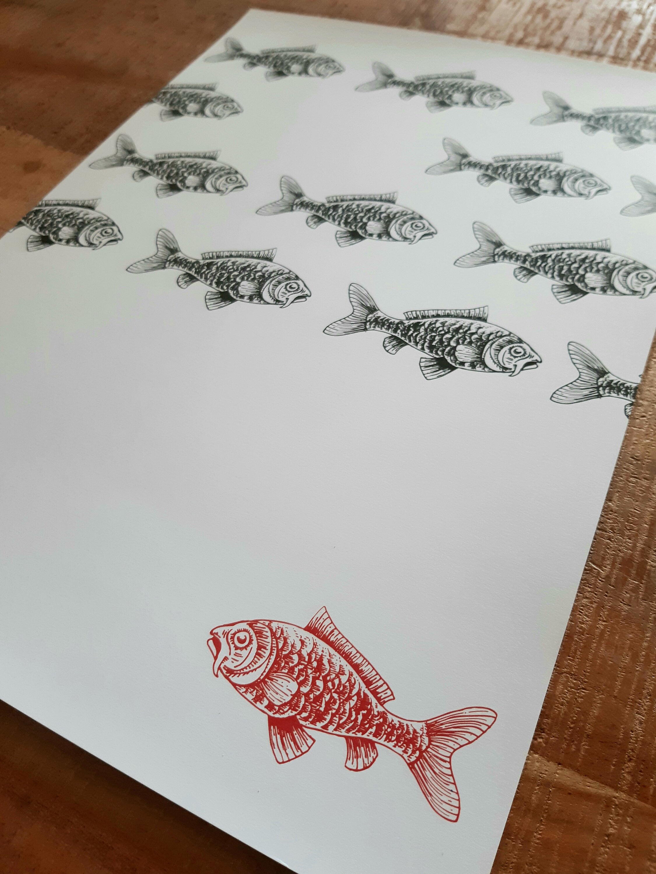 Fish, Swimming, Against the Current, Poster, Poster, Digital Print - Etsy