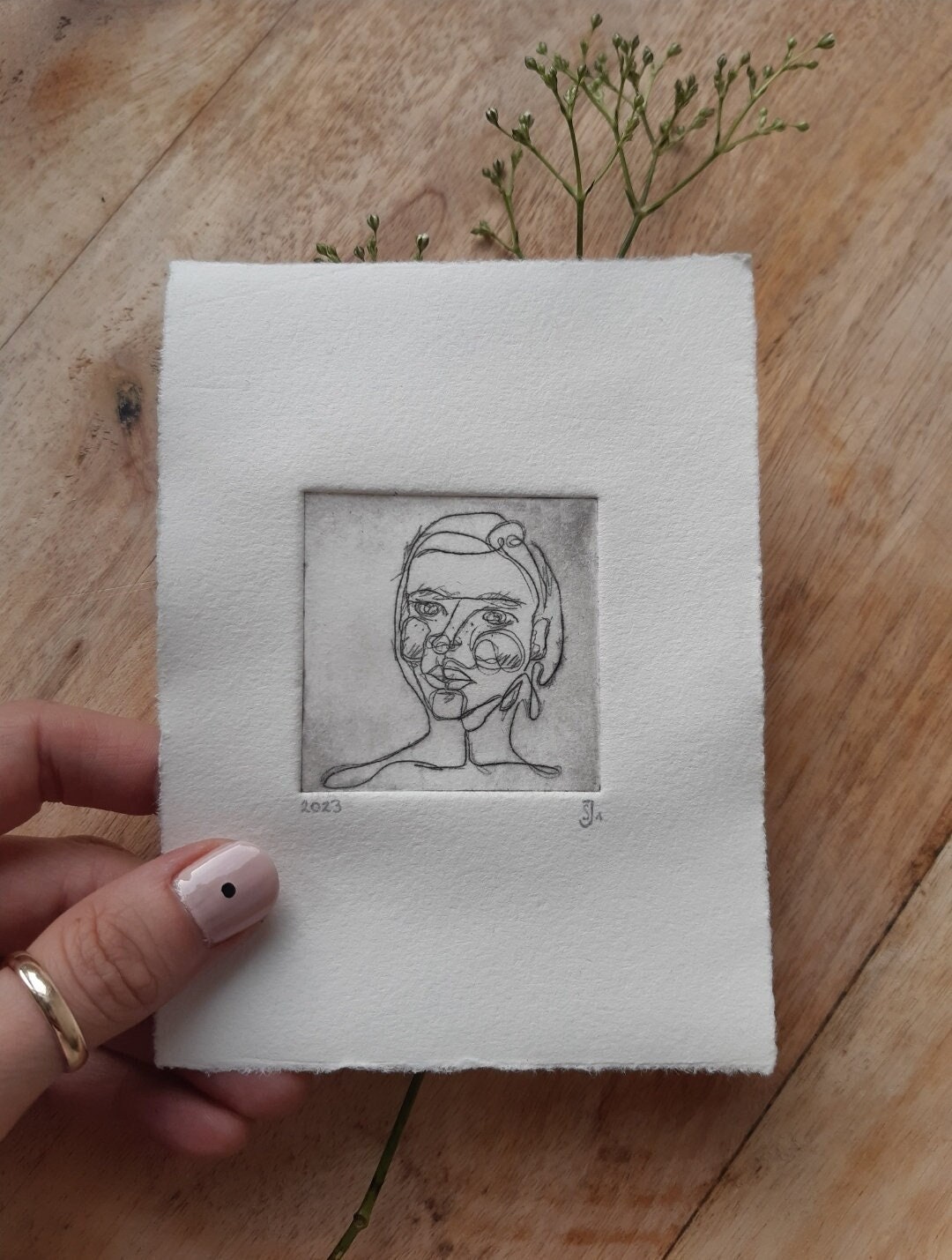 Art Print, Gravure Print, Etching, Single Line Print, Women, Women tiny ...