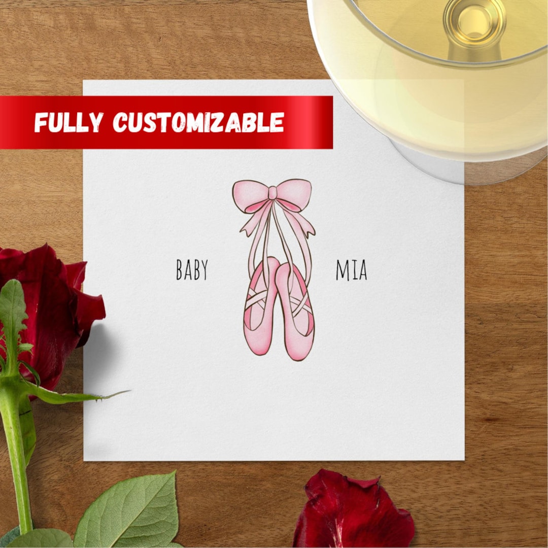 Pink Ballet Shoes Napkin, Elegant Dancer Party Supplies - Etsy