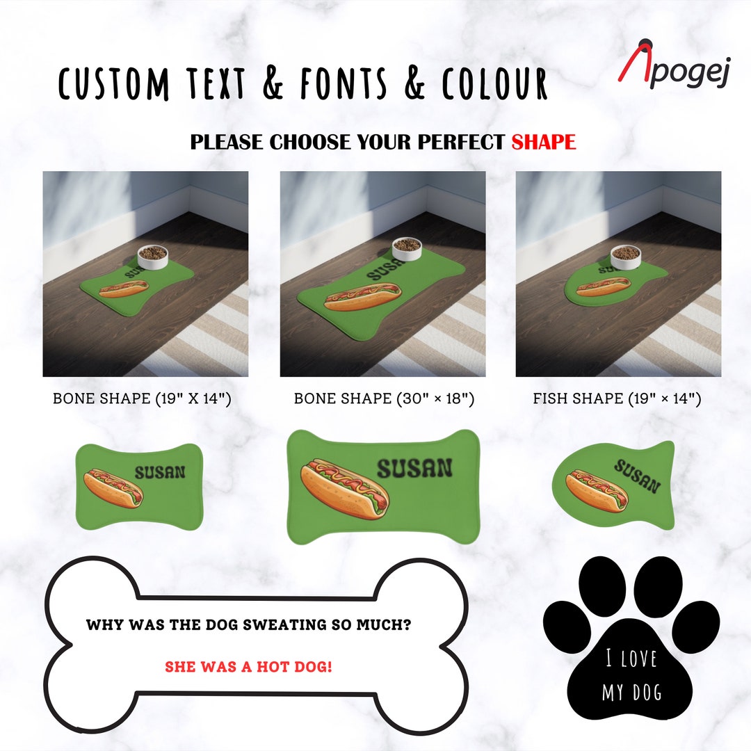 Custom Pet Feeding Mat, Dog Mom Gift, Waterproof Cat Feeding Mats, Non ...