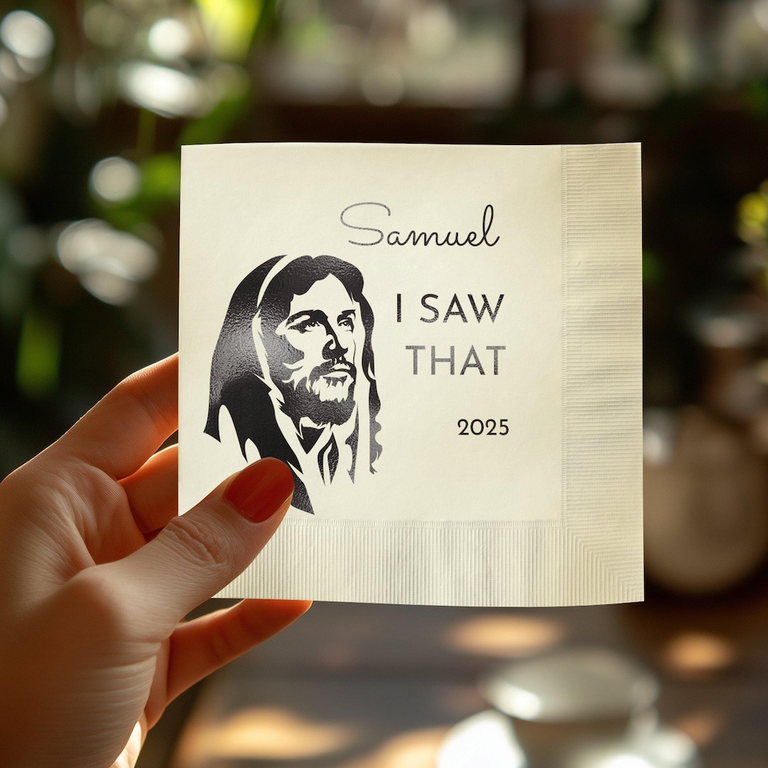 Funny Christian Napkins: Jesus I Saw That, Faith Based Serviettes - Etsy