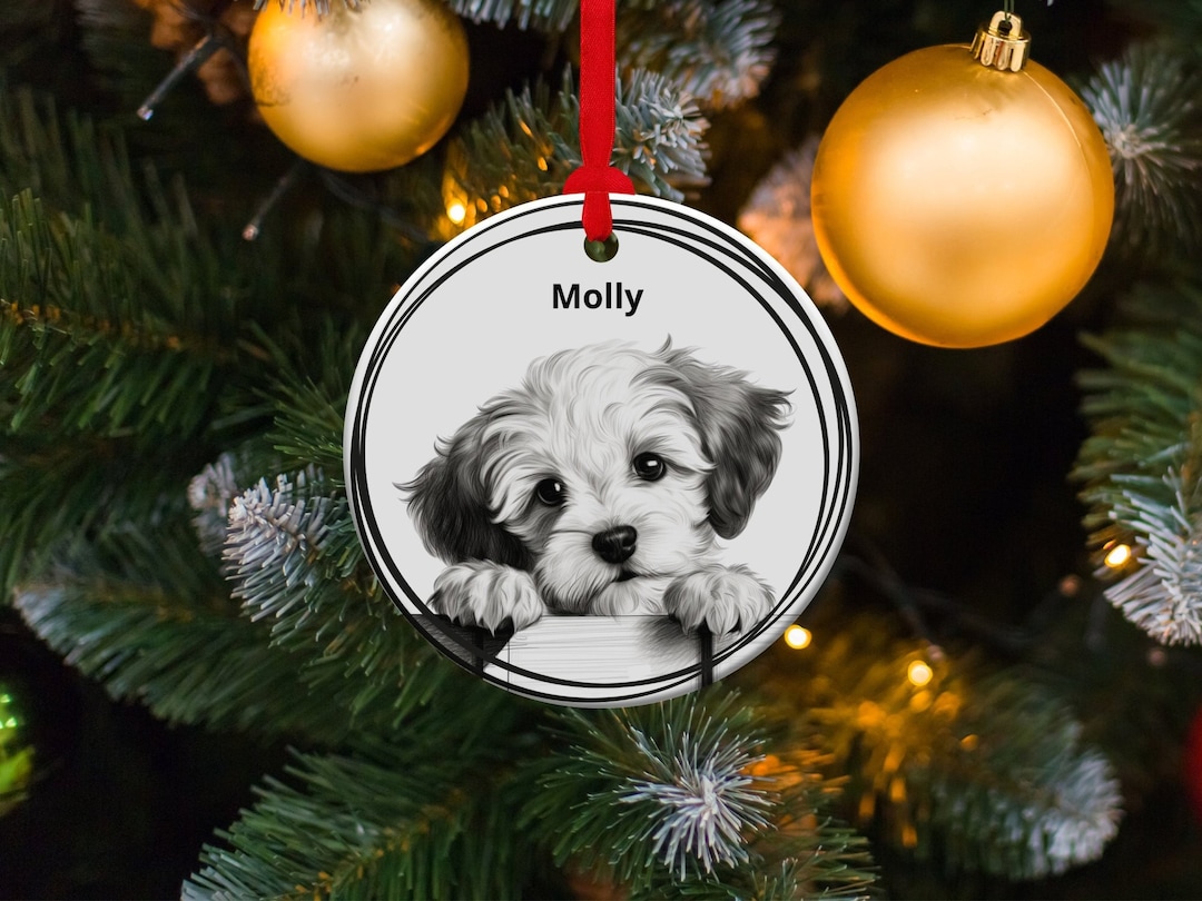 Custom Maltipoo Christmas Ornament: Personalized Dog Memorial Gift - Etsy