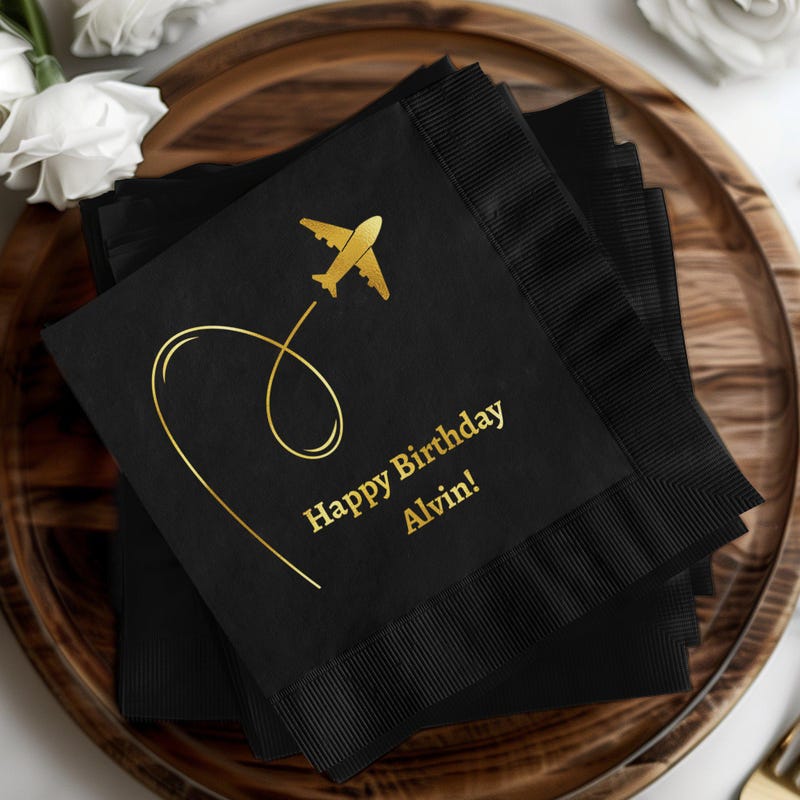 Airline Cocktail Napkin - Etsy