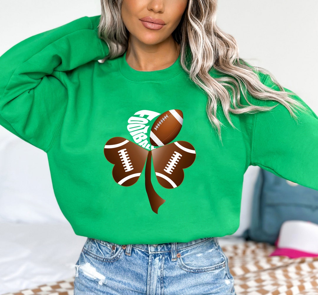 American Football St Patrick Day Png, Shamrock Football Digital ...