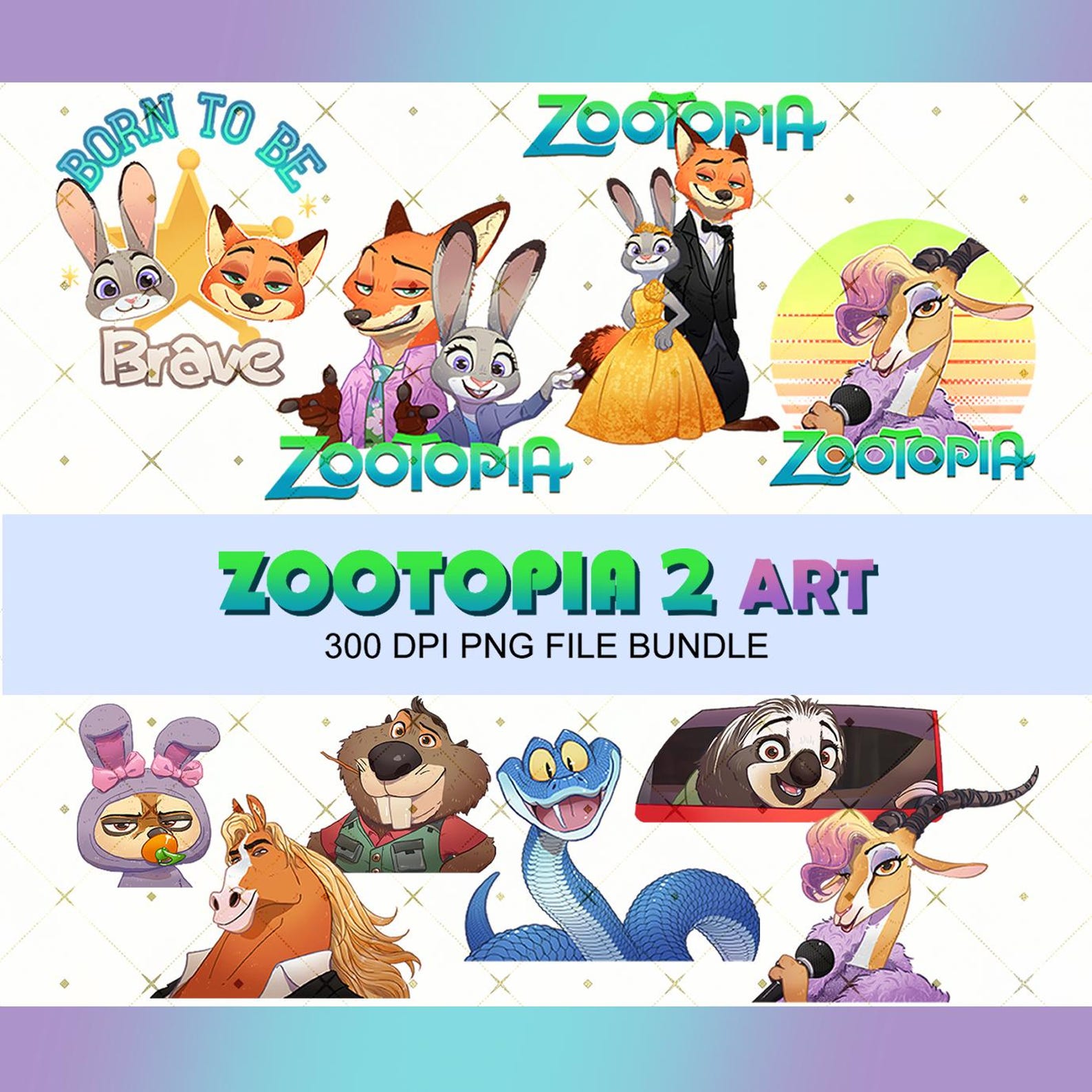 Zootopia 2 Digital Download| Judy and Nick PNG Cliparts Bundle| Gazelle ...