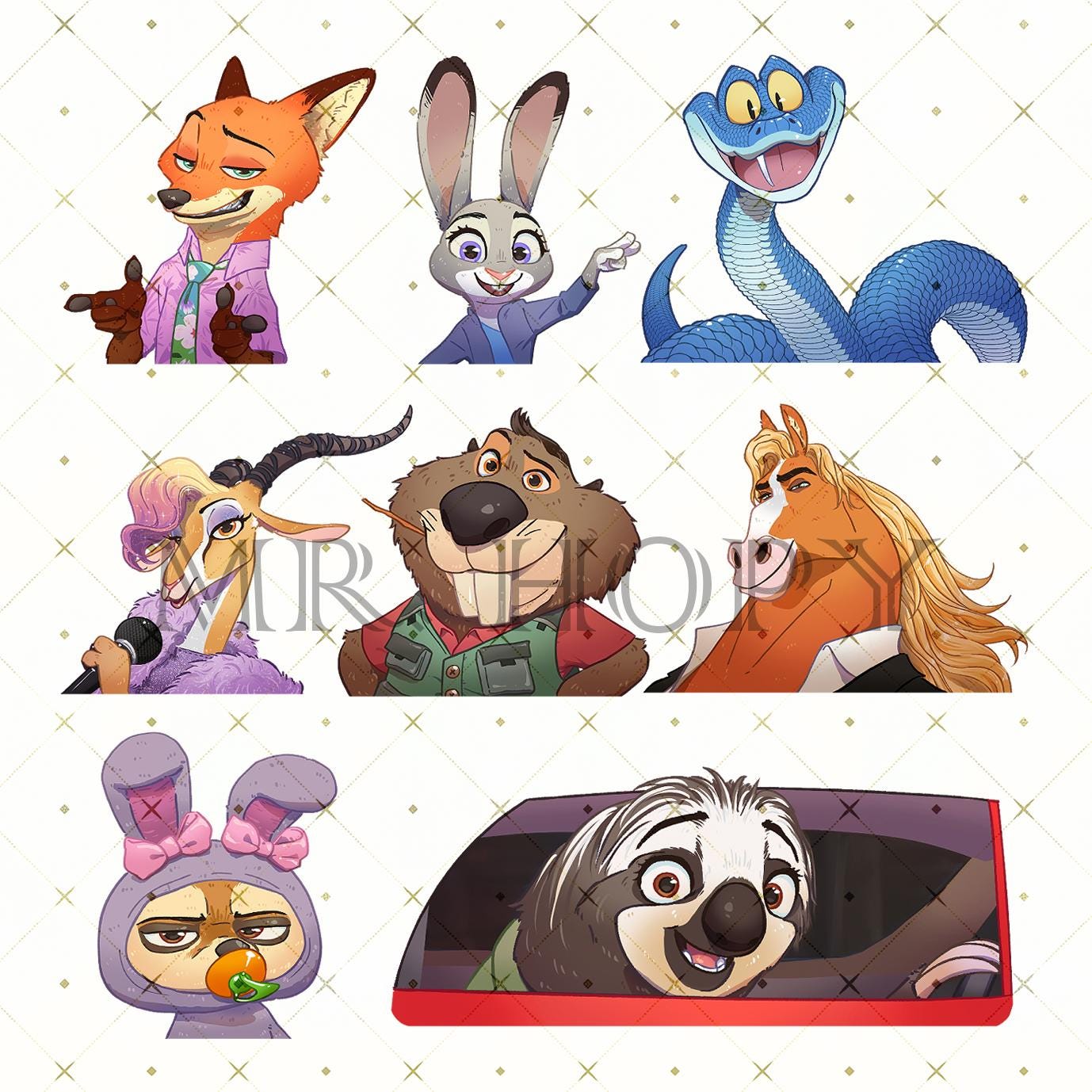 Zootopia 2 Digital Download| Judy and Nick PNG Cliparts Bundle| Gazelle ...
