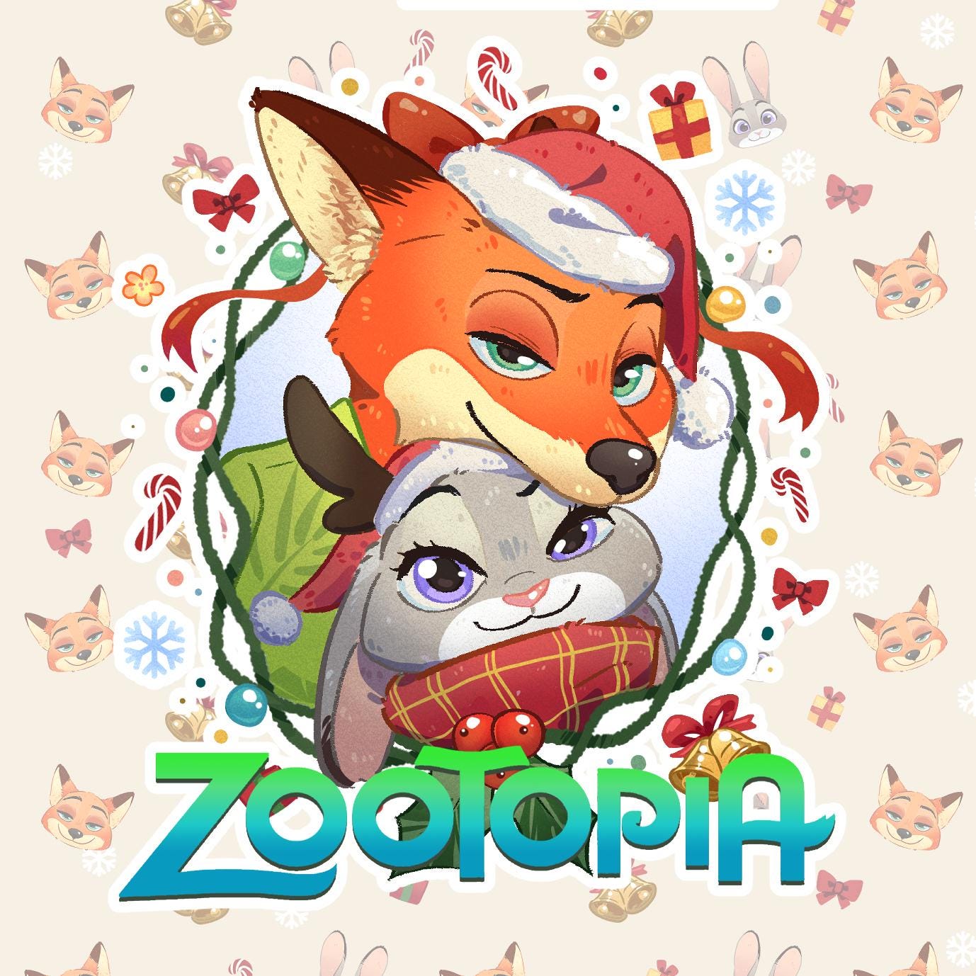 Zootopia Christmas Digital Download| Judy and Nick Xmas PNG Cliparts ...
