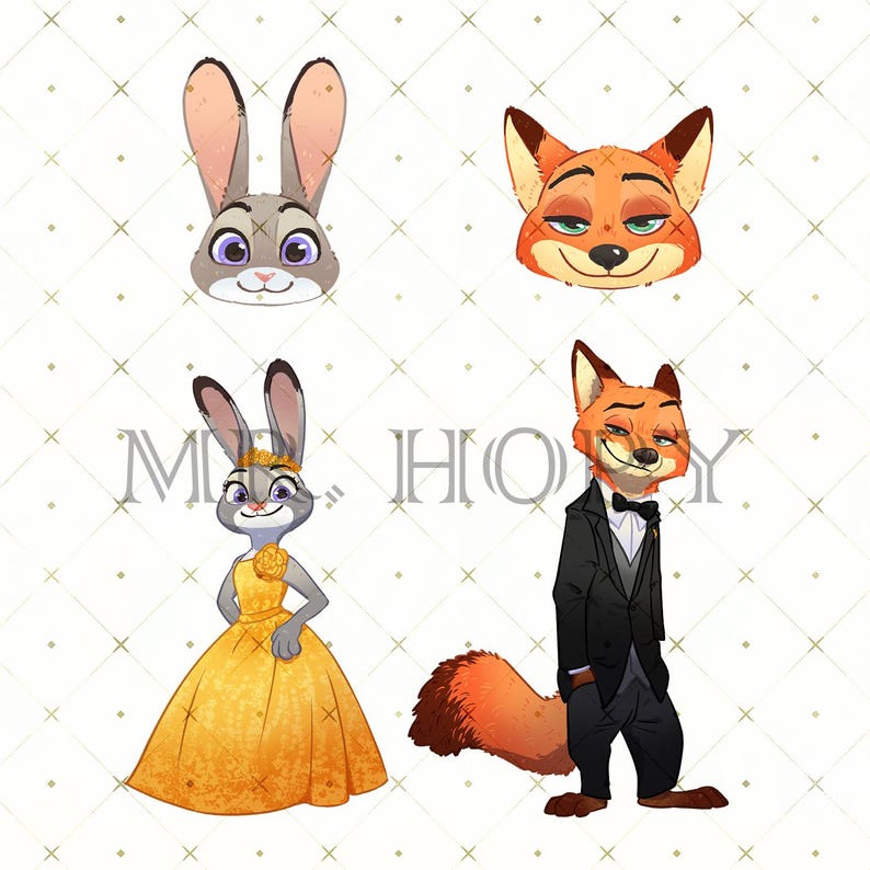 Zootopia 2 Digital Download| Judy and Nick PNG Cliparts Bundle| Gazelle ...