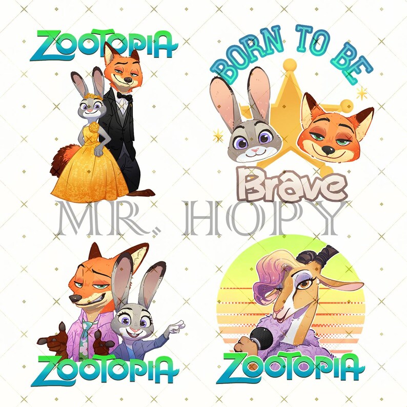 Zootopia 2 Digital Download| Judy and Nick PNG Cliparts Bundle| Gazelle ...
