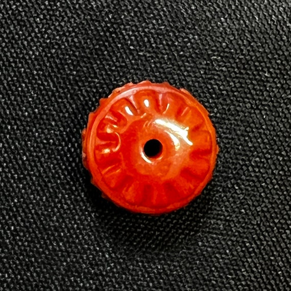 Original Flat Barrel Cloud Pattern Red Agate Chung Be… - Gem