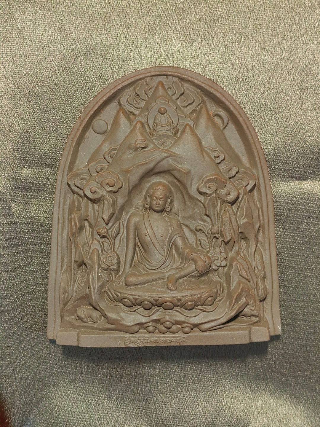 Original Handmade Jetsun Milarepa Tsatsa, Tibetan Clay Tsatsa, Votive ...