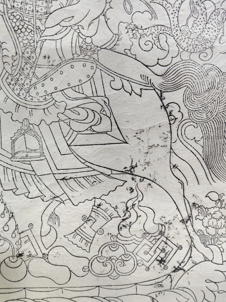 Unframed Tibetan Buddhist Art Derge Printing Monastery Art - Etsy