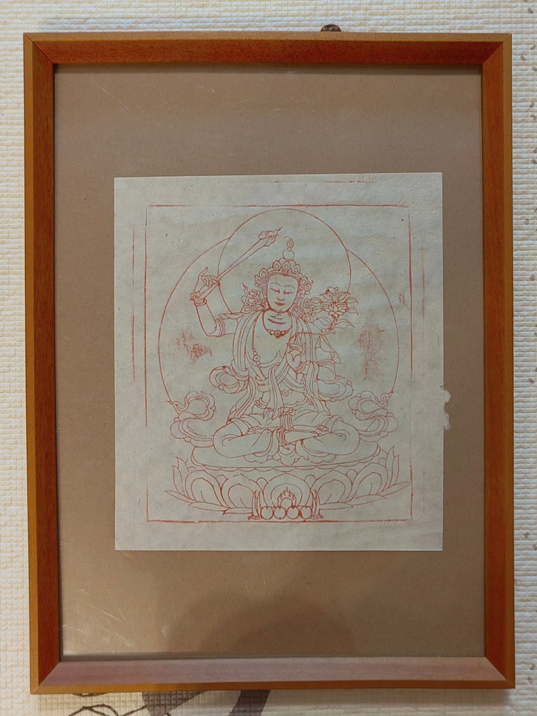 Tibetan Buddhist Art, Derge Woodblock Prints Monastery Art, Manjusri ...