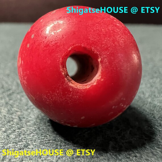 Original Tibetan Red Glass Sherpa Bead, Tibetan Buddh… - Gem