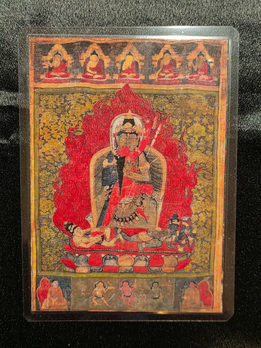 Handmade Portable Tangut Western Xia Tantraism Cakrasamvara Thangka ...