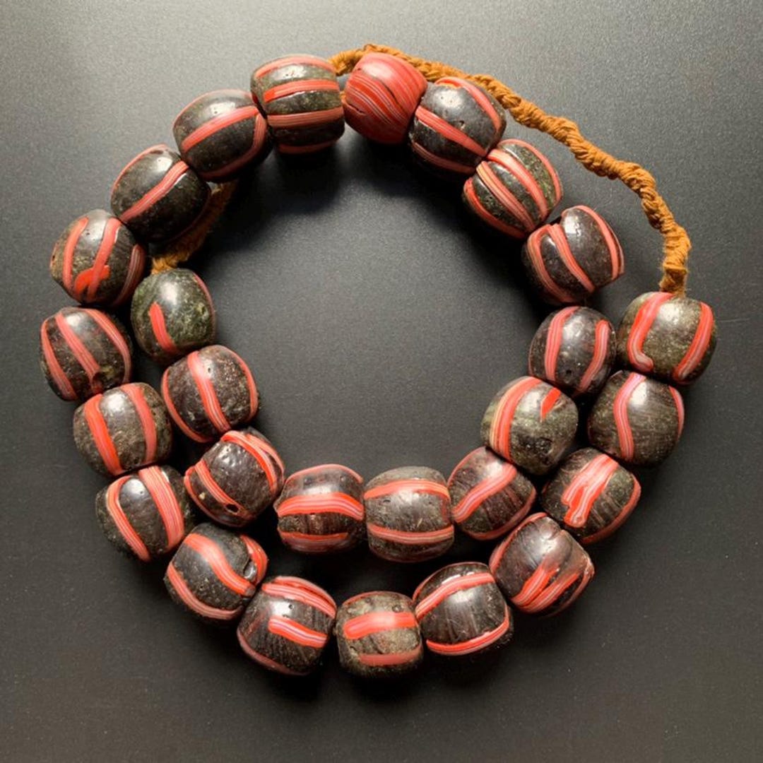 Nepal Handmade Antique Glass Necklace With Thousands of Flowers, Bucket ...
