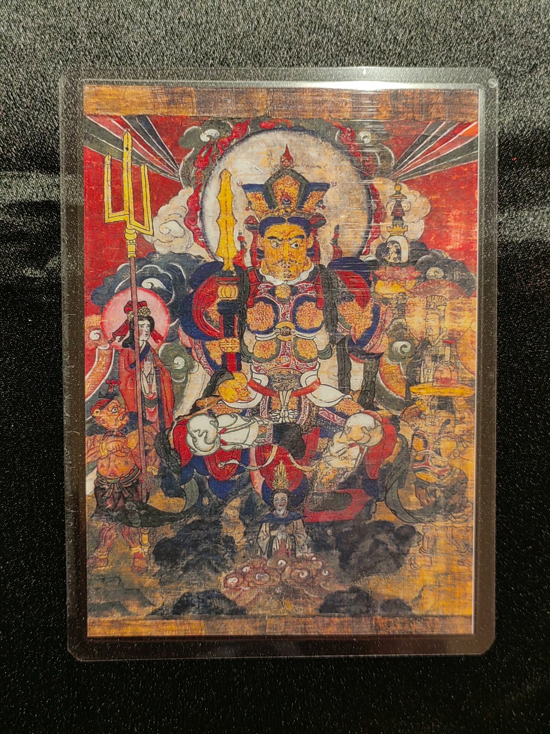 Handmade Portable Tangut Western Xia Tantraism Vaiśravaṇa Thangka Card ...
