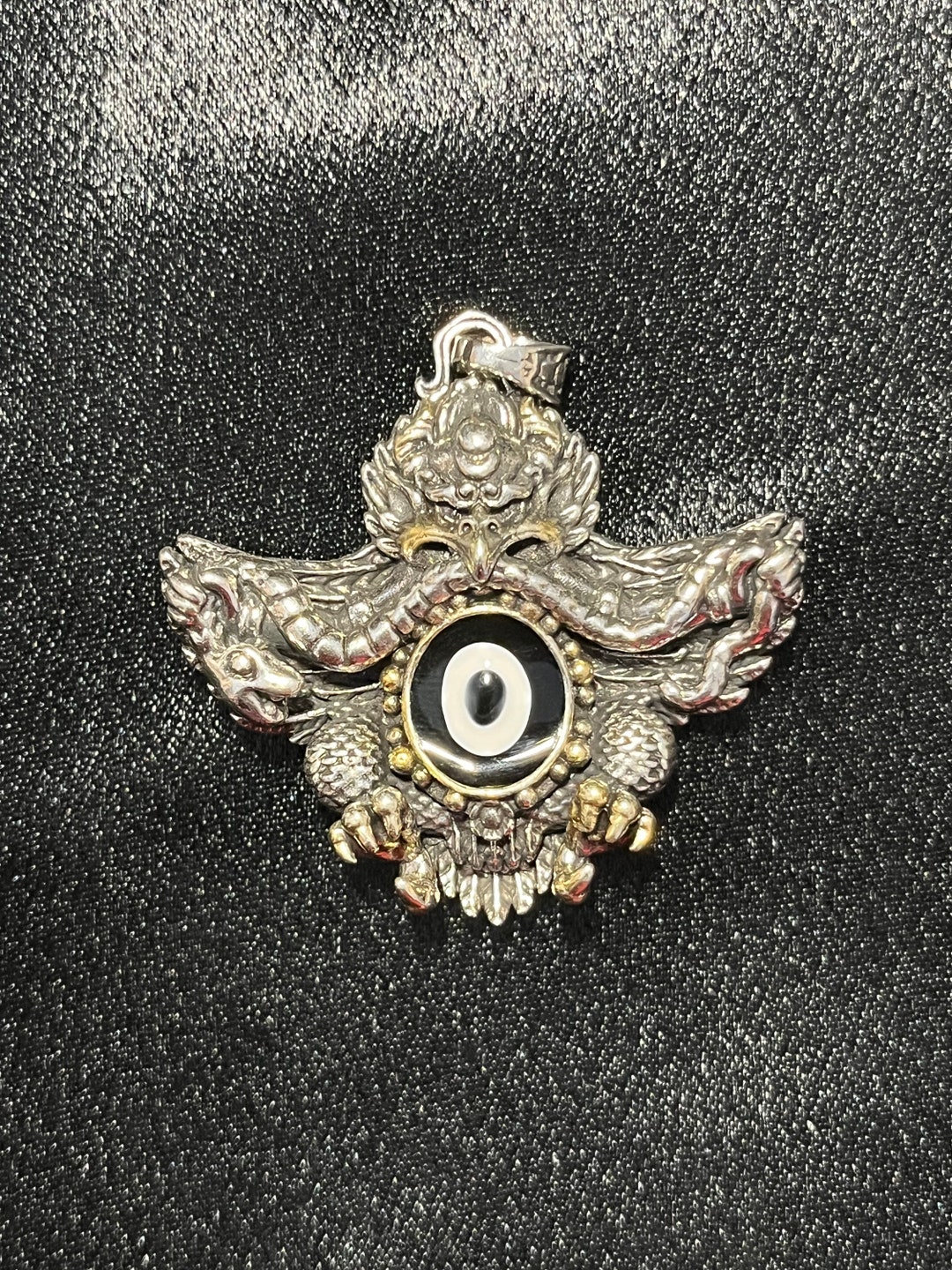 Handmade Original Tibetan Garuda Dzi Bead Goat Eye Pendant, Tibetan ...