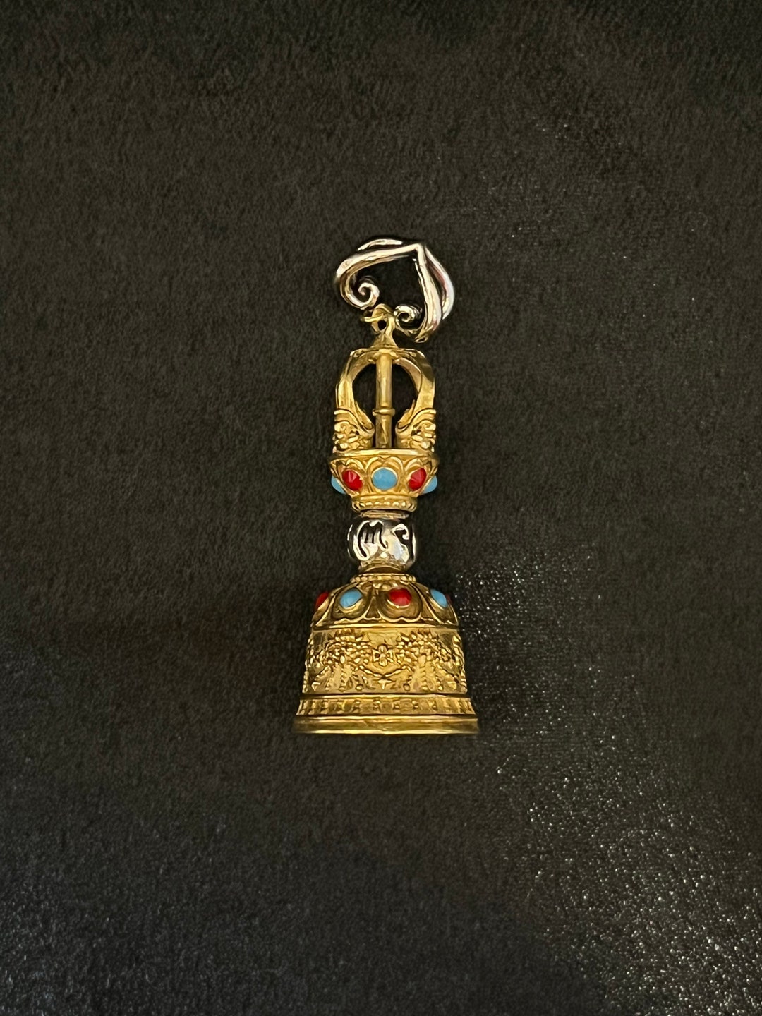 Handmade Original Tibetan Ghanta Drilbu Pendant, Tibetan Buddhist Pray ...