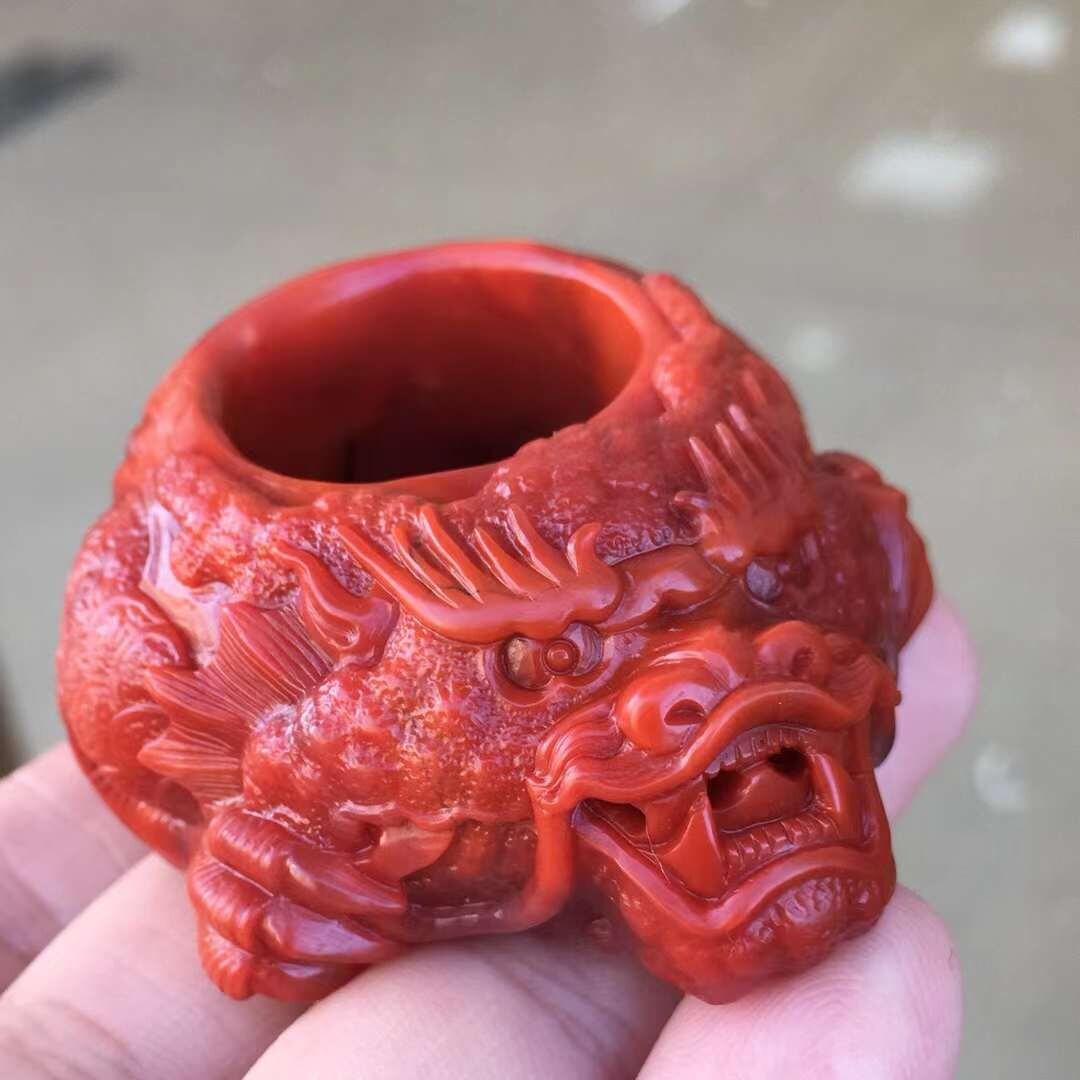 Handmade Original Tibetan Red Agate of 21.5*21mm*11.7mm,53.3g Red Agate ...