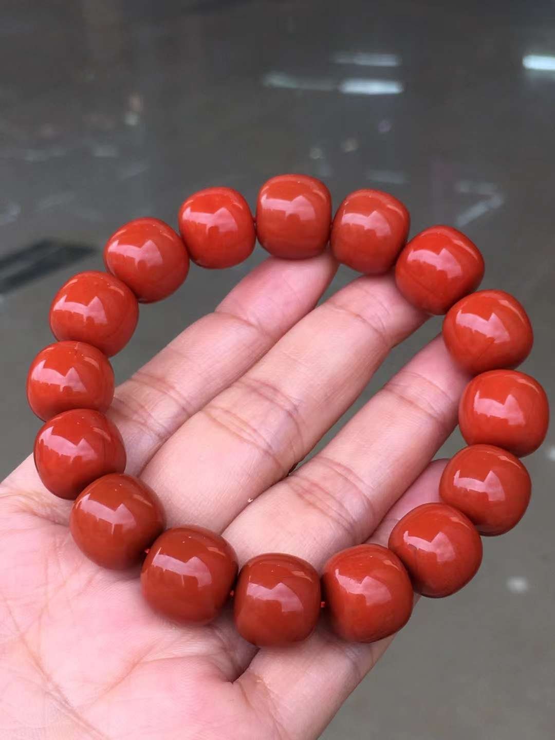 Handmade Original Tibetan,, 68.2g Red Agate Bracelet,tibetan Chung ...
