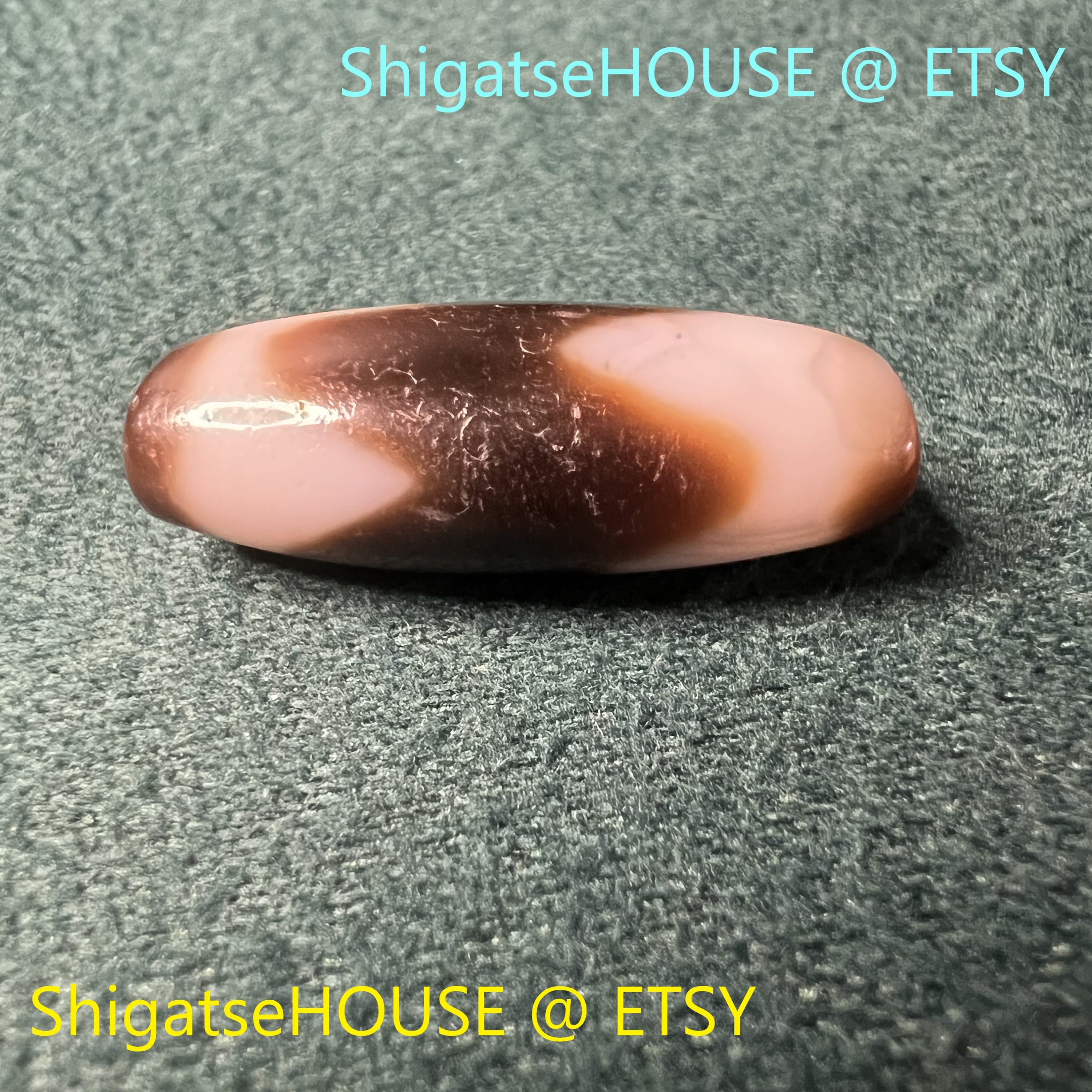 Antique Long Tiger-tooth Tasso Dzi Bead Wave-pattern Bead - Etsy Singapore