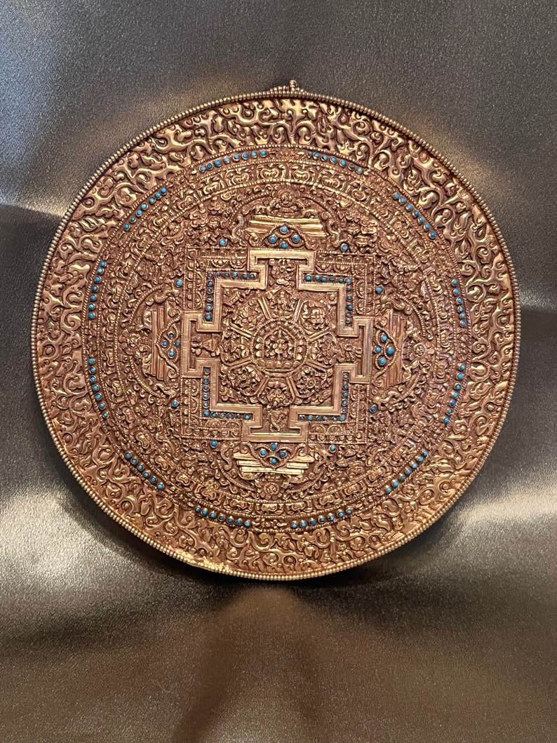 Handmade Original Copper Mandala Thangka Decoration Kalacakra - Etsy