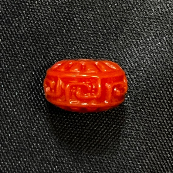 Original Flat Barrel Cloud Pattern Red Agate Chung Be… - Gem