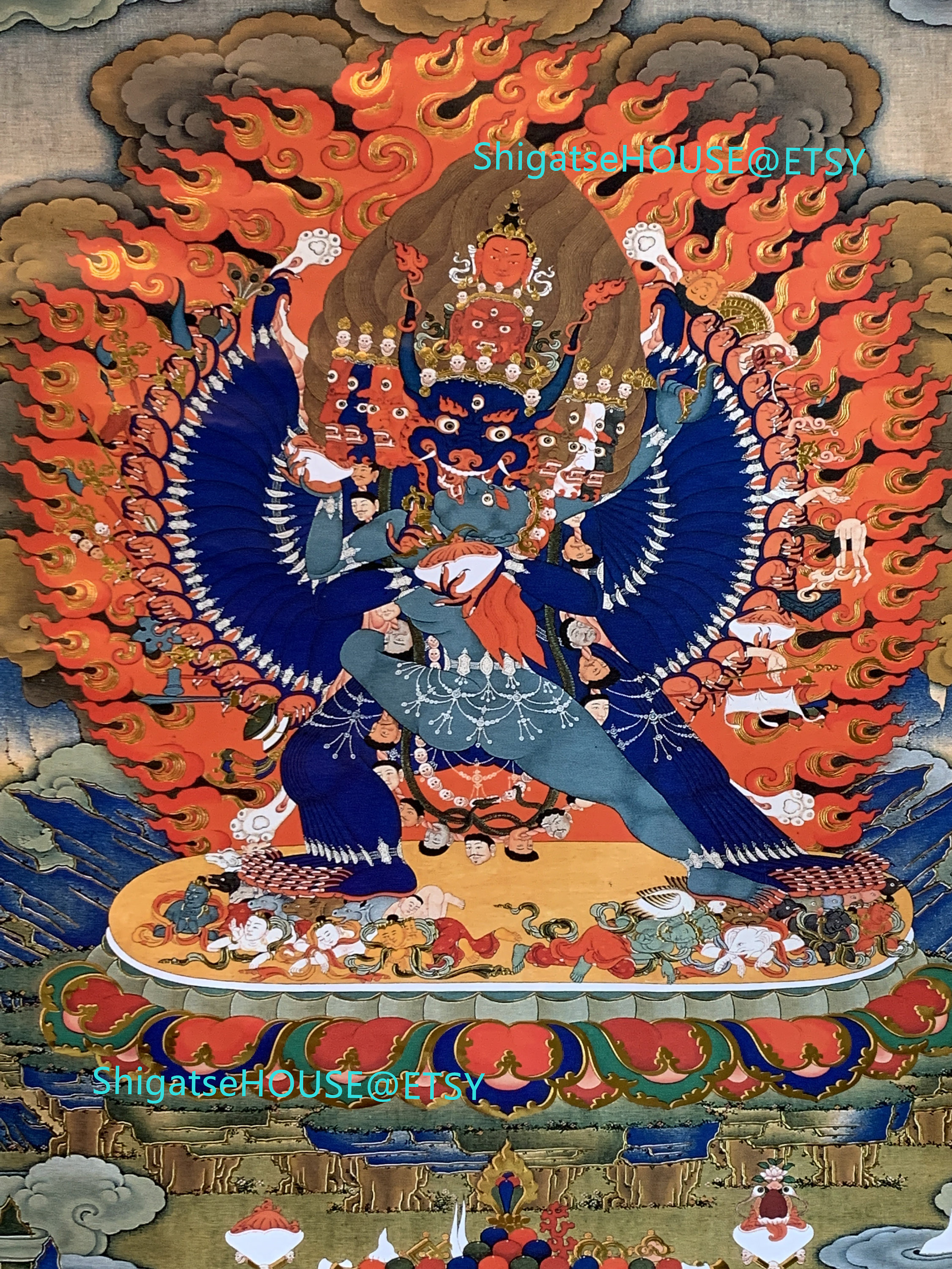Premium Handmade Vajrakilaya Tibetan Thangka Art Painting - Etsy