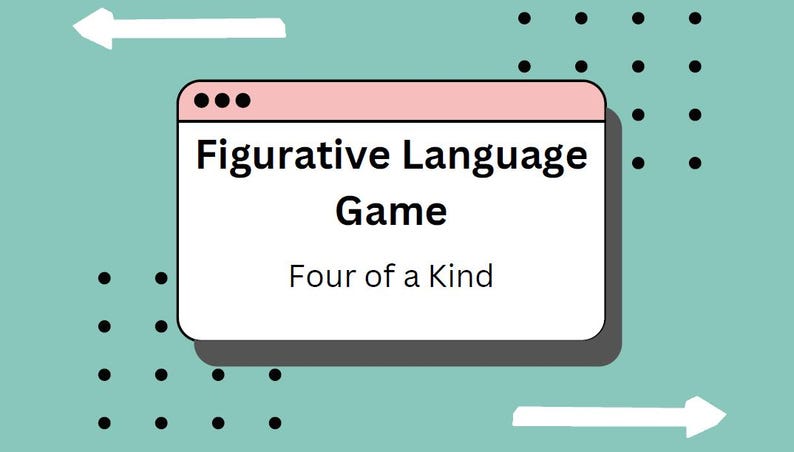 Figurative Language Game - Etsy