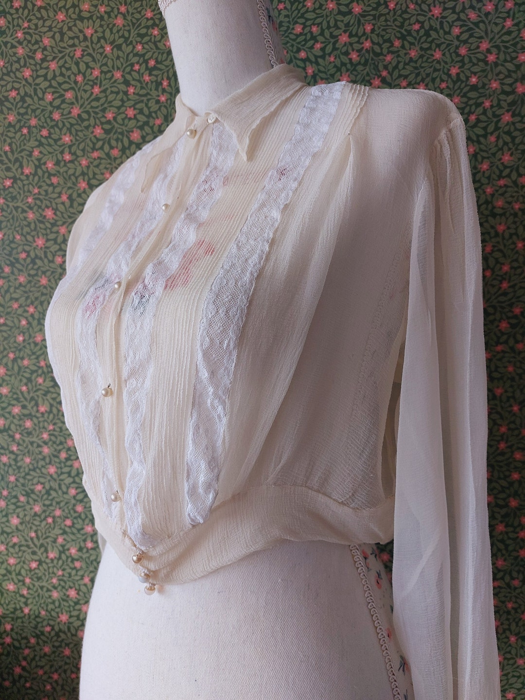 1900s Antique French Blouse Victorian Bodice - Etsy